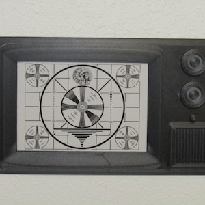 Vintage Retro Old Atompunk 1950s T.V. TV Television Set Screen Test ...