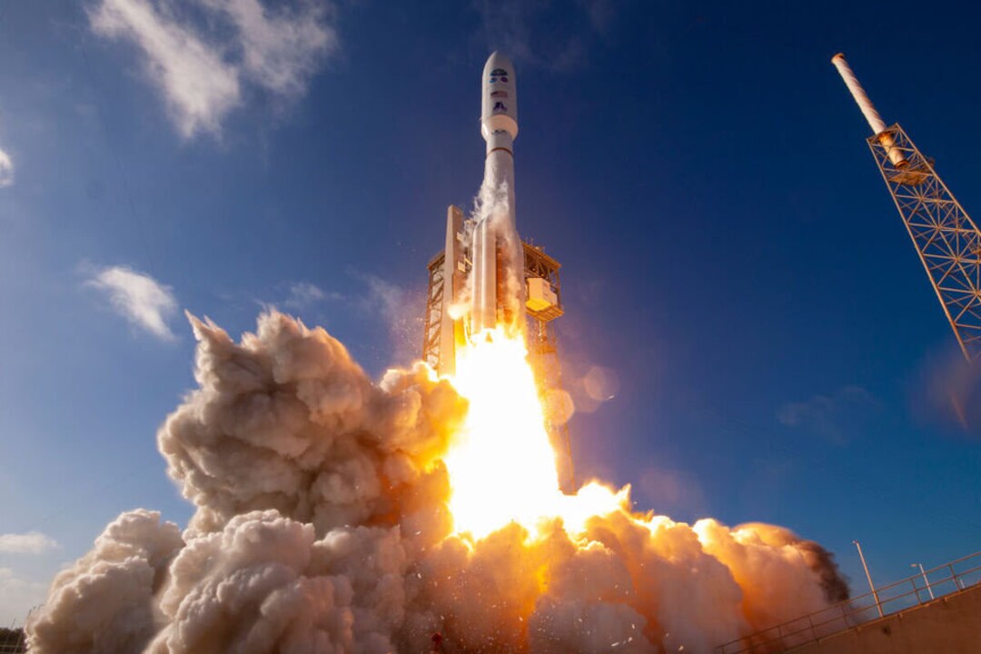 GOES Weather Satellite Rocket Launch From Below Space Photo Poster Art ...