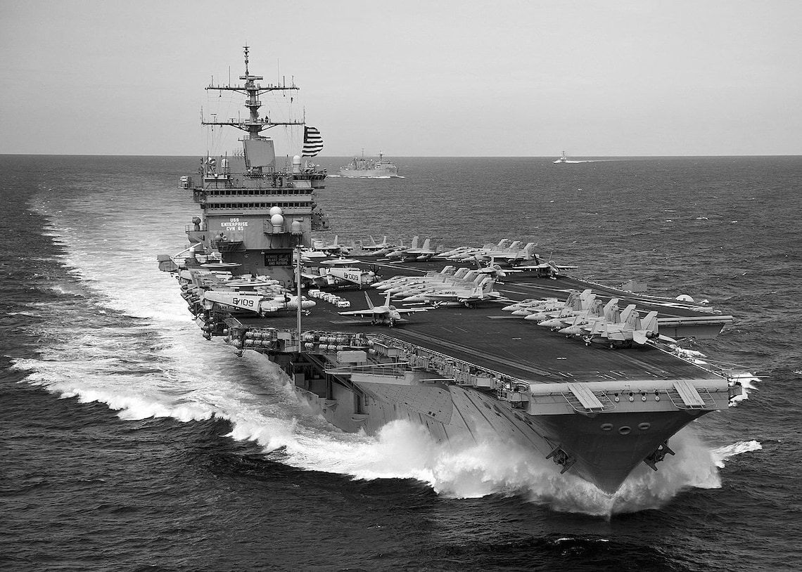 USS Enterprise Aircraft Carrier Ship Navy Atlantic Photo Poster Print B ...