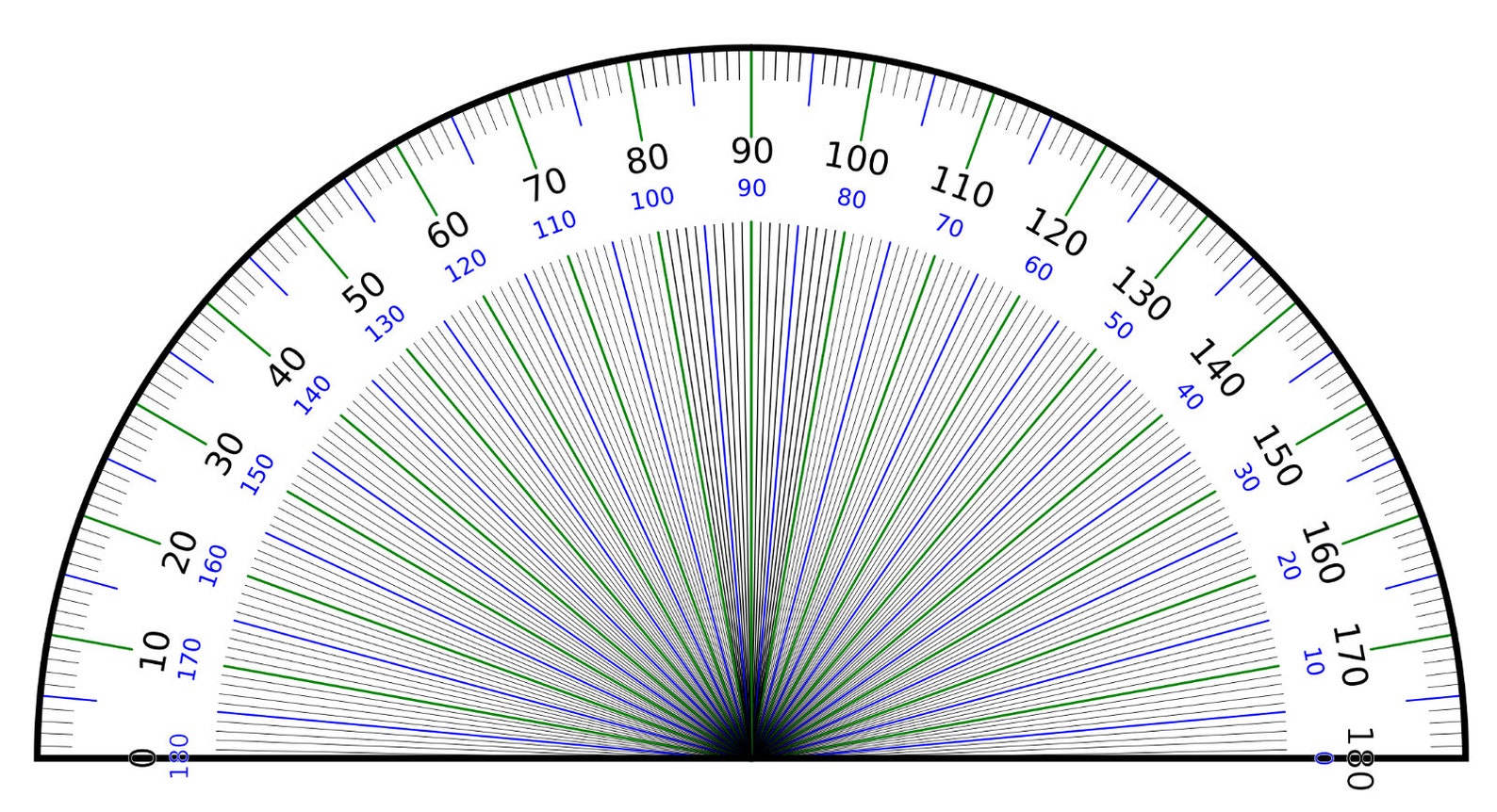Protractor Diagram Poster Art Print Geometry Angles Pick - Etsy