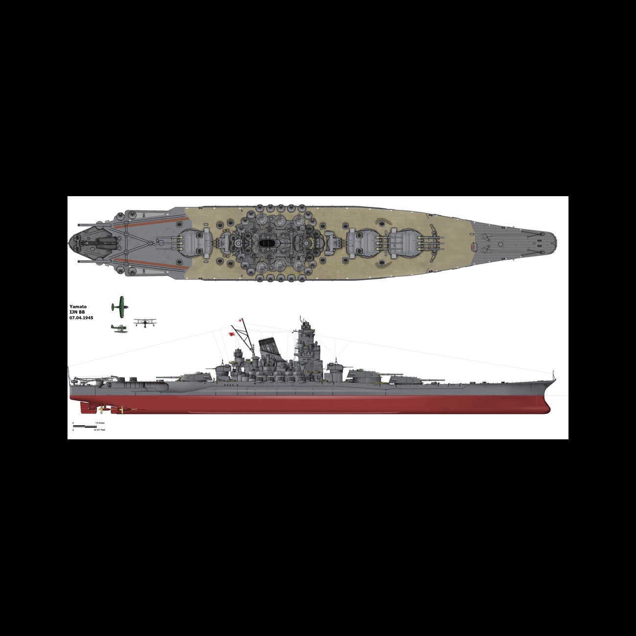World War 2 Battleships Art