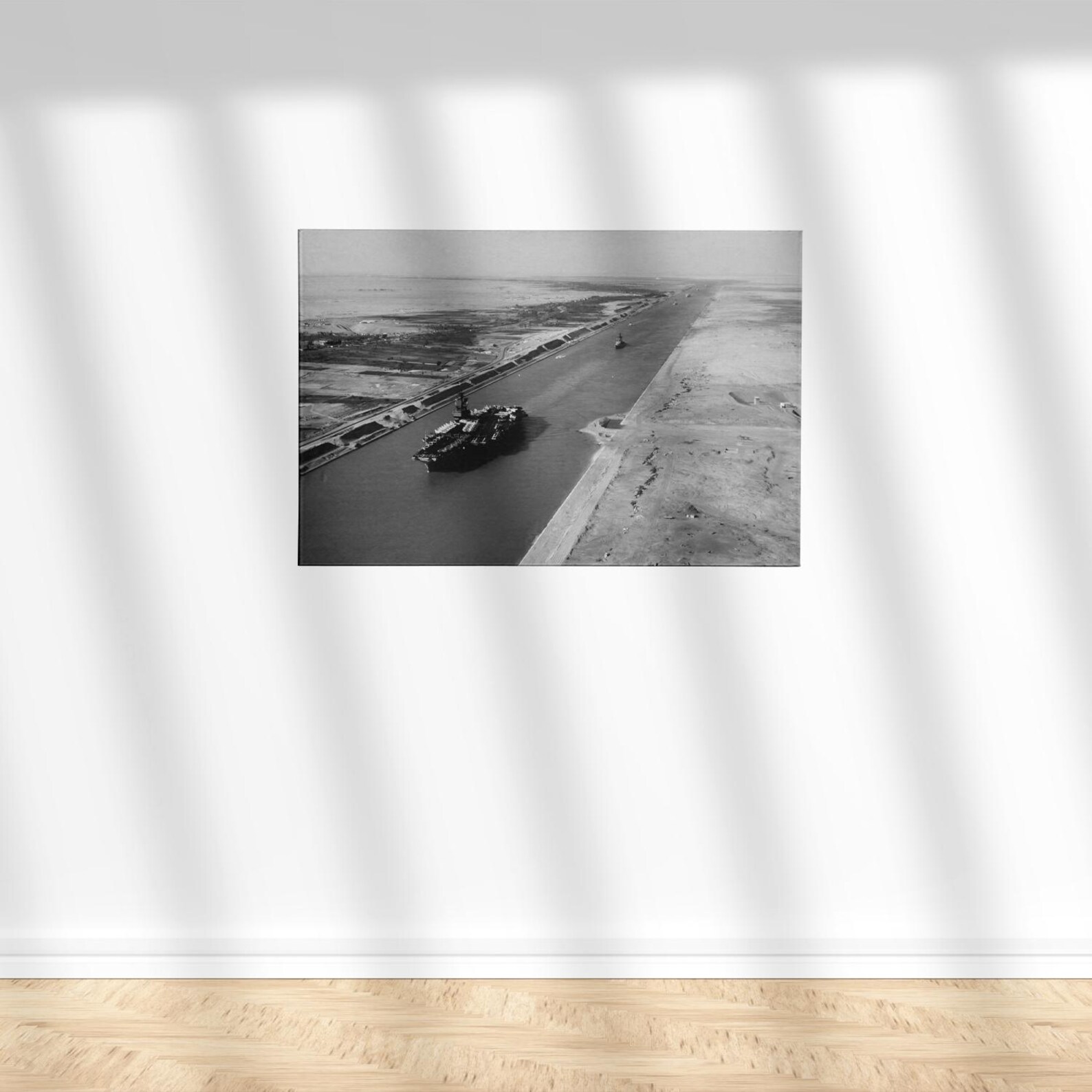 USS America Aircraft Carrier Suez Canal Egypt Aerial Photo Poster Art ...