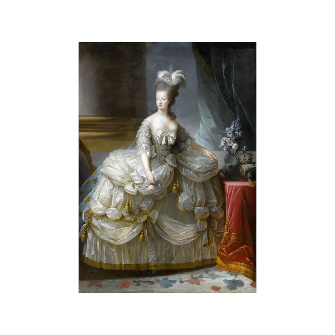 Marie Antoinette in Court Dress Queen of France Painting Poster Art ...