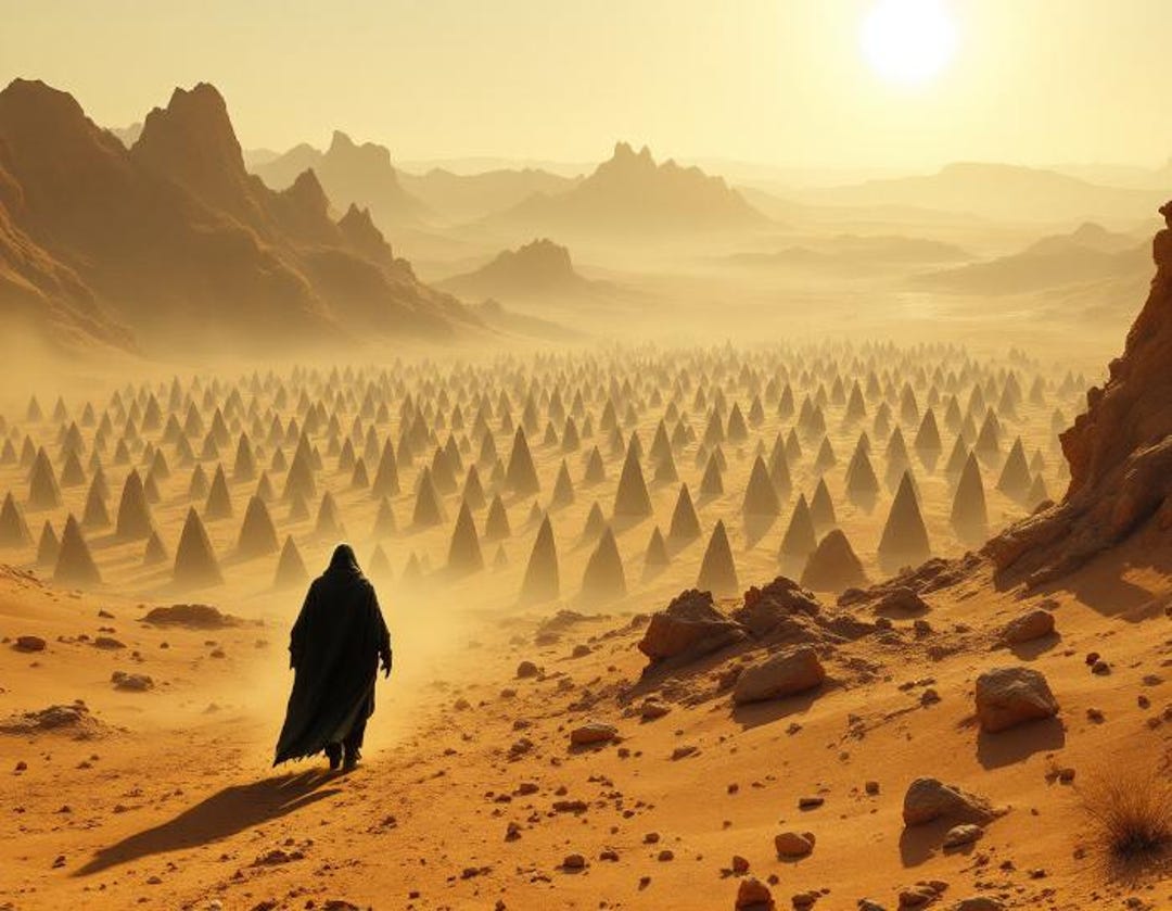 Figure Approaching a Spiked Field Nuclear Semiotics Waste Site Print 18 ...