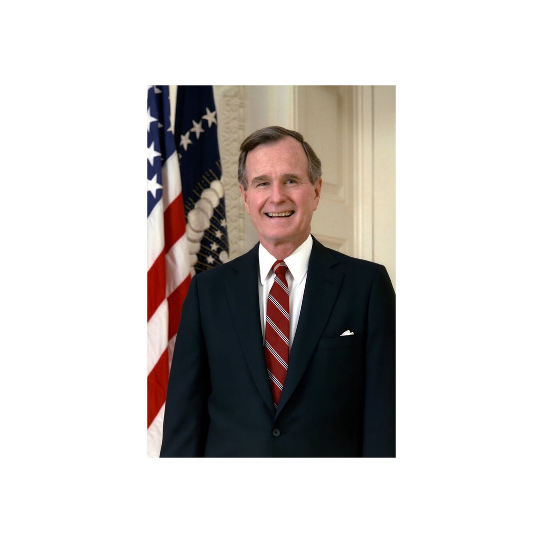 President George H.W. Bush 1989 Photo Portrait Poster Art Print - Etsy