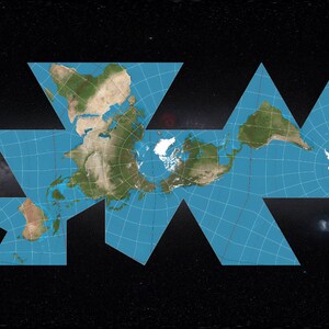 Buckminster Fuller Dymaxion Proyección Mapa del mundo del - Etsy México