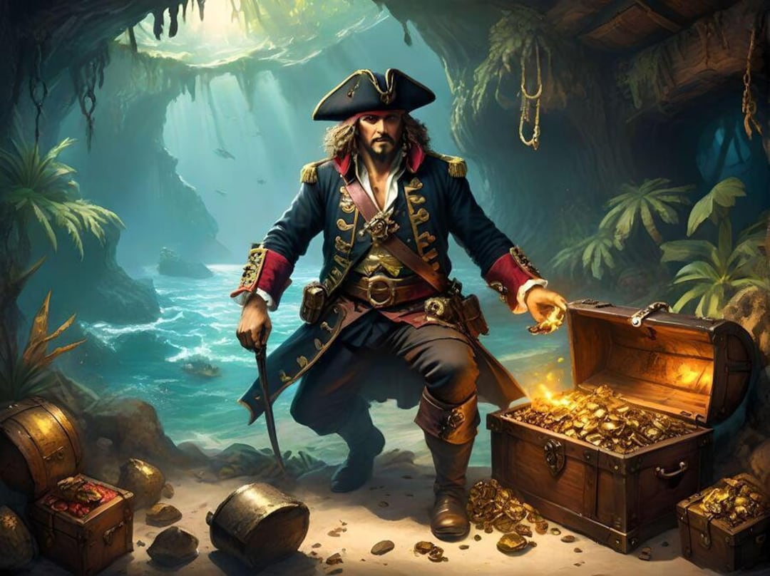 Captain Kidd & His Treasure History Historical Reconstruction Poster ...