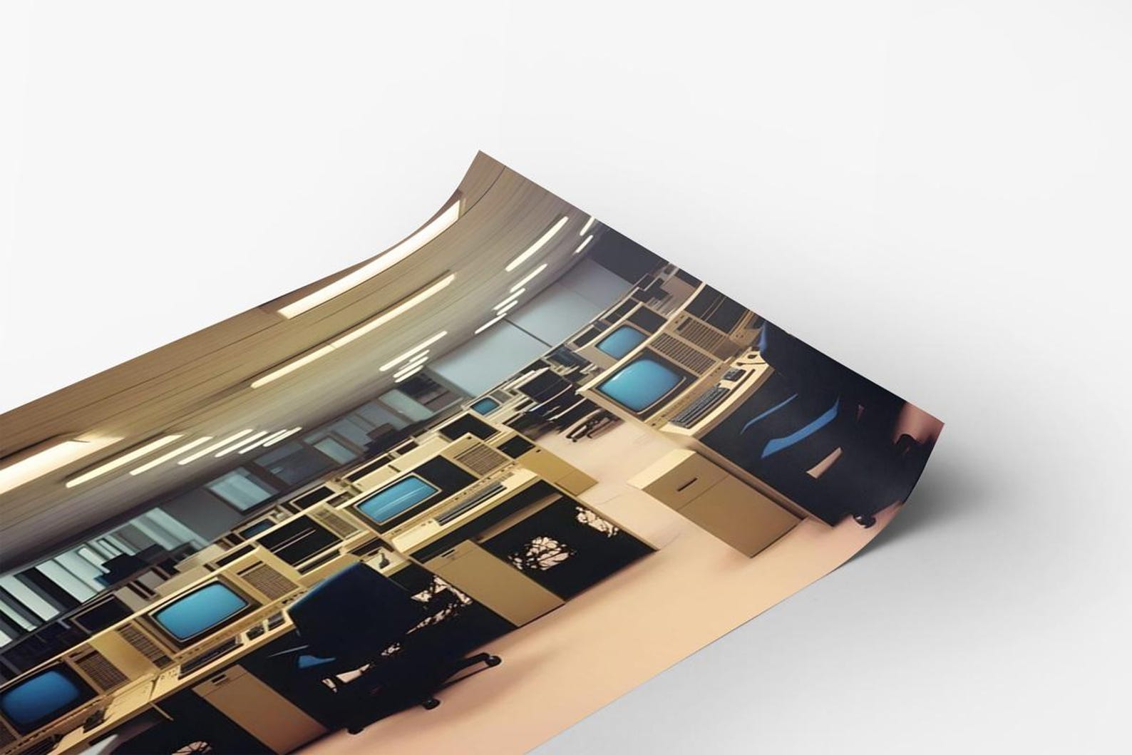 1970s Style Computers Terminals Computer Lab Liminal Space Poster Print ...