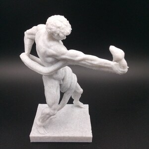 Athlete Wrestling a Python 3D Print Sculpture Statue Figure Figurine ...