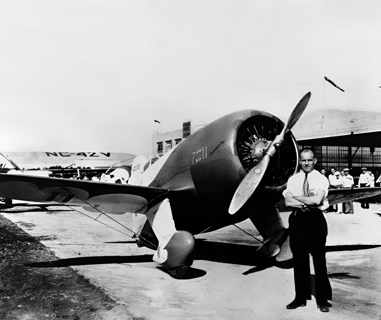 Jimmy Doolittle Posing With Racing Plane Portrait Photo Poster Art ...