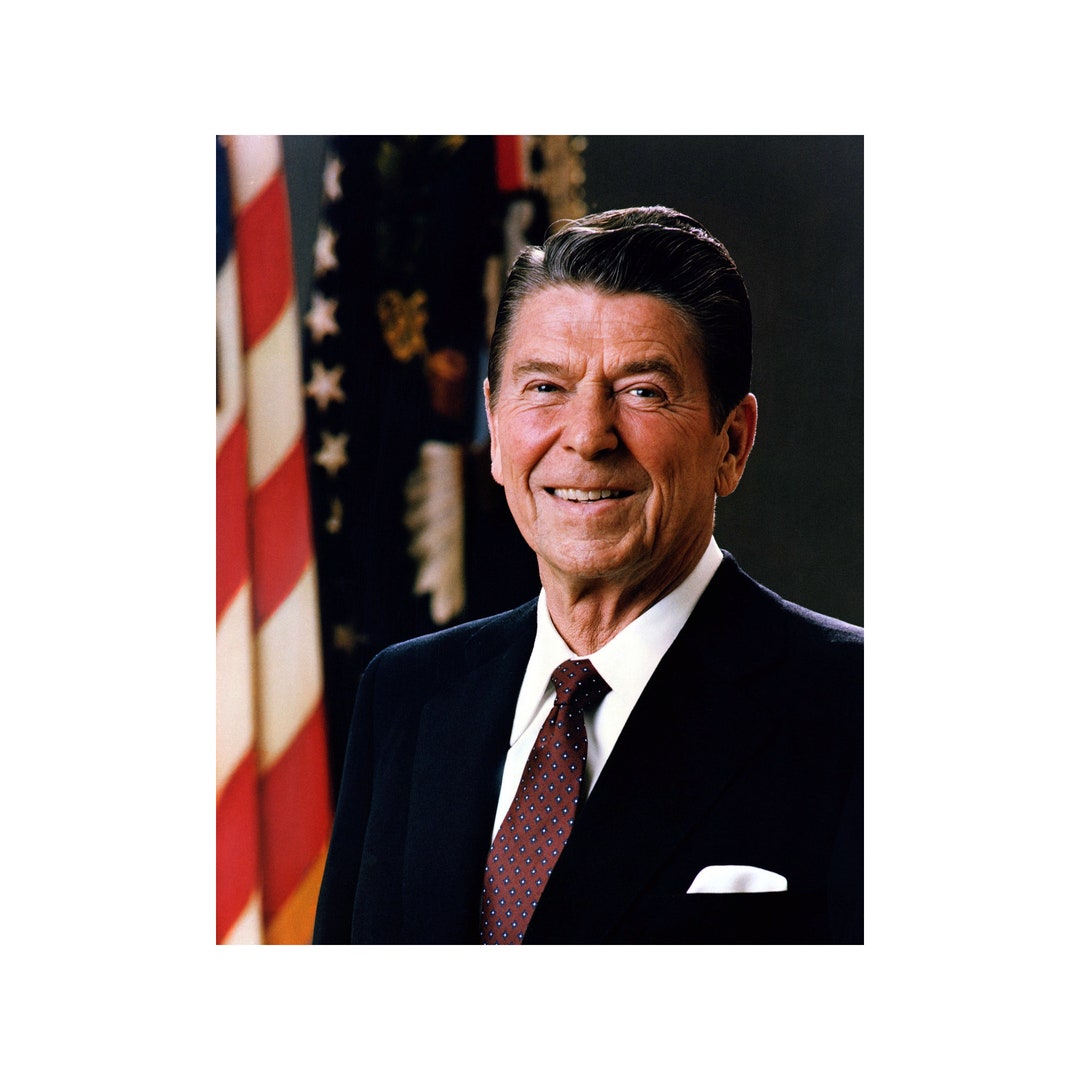President Ronald Reagan Official Portrait 1981 Photo Poster Art Print ...