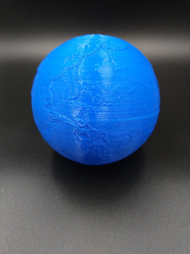 The World Earth Planet Globe 3D Printed Model Sculpture Solar | Etsy