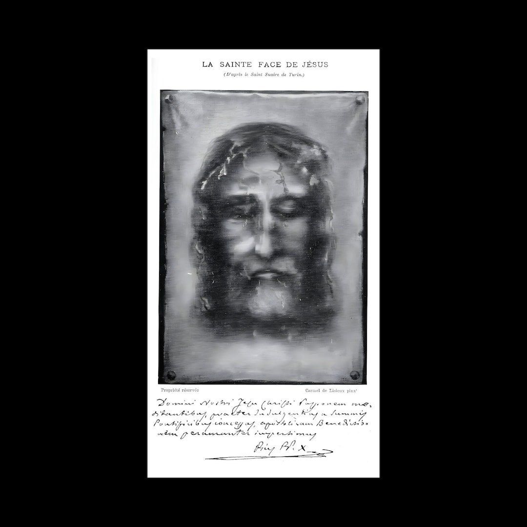Holy Shroud of Turin Face of Jesus Christ Portrait Drawing Art Print 13 ...