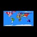 Earth Flag Map of the World Political Wall Map Mercator Flags Pick ...