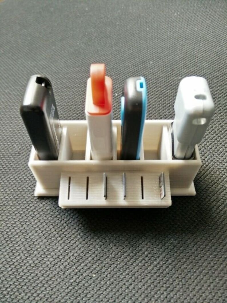 USB Thumb Flash Drive Microsd Card Holder Rack Organizer 3D Printed ...