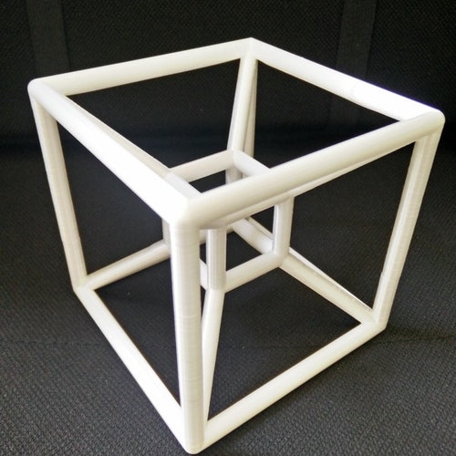 Tesseract Hypercube 3D Printed 4th Dimension Physics Geometry - Etsy
