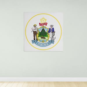 Seal of the State of Maine United States Seals Poster Art Print - Etsy