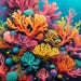 Colorful Rainbow Corals Coral Reef Seascape Underwater Branches Poster ...