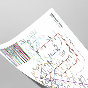 Singapore MRT LRT Mass Rapid Transit Light Rail Map Poster Art Print ...
