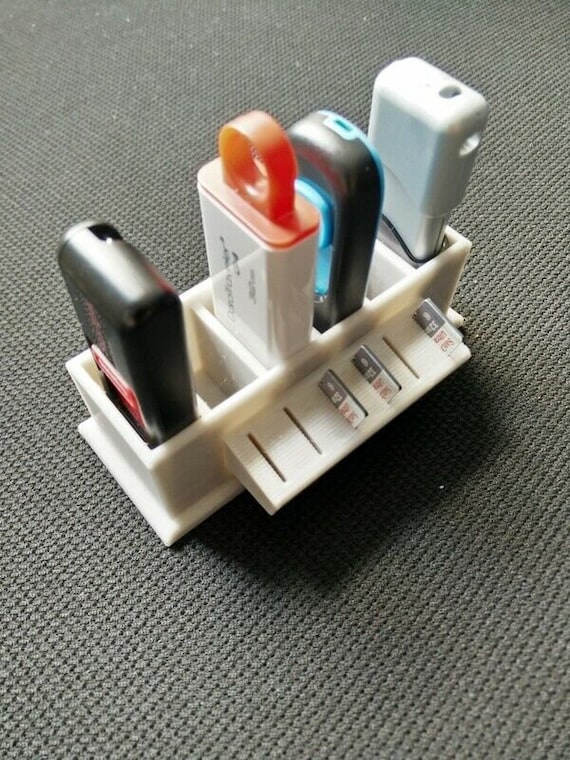 USB Thumb Flash Drive Microsd Card Holder Rack Organizer 3D - Etsy