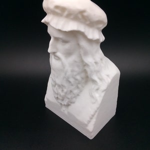 Leonardo Davinci Bust 3D Printed Sculpture State Figure Figurine 4 in ...