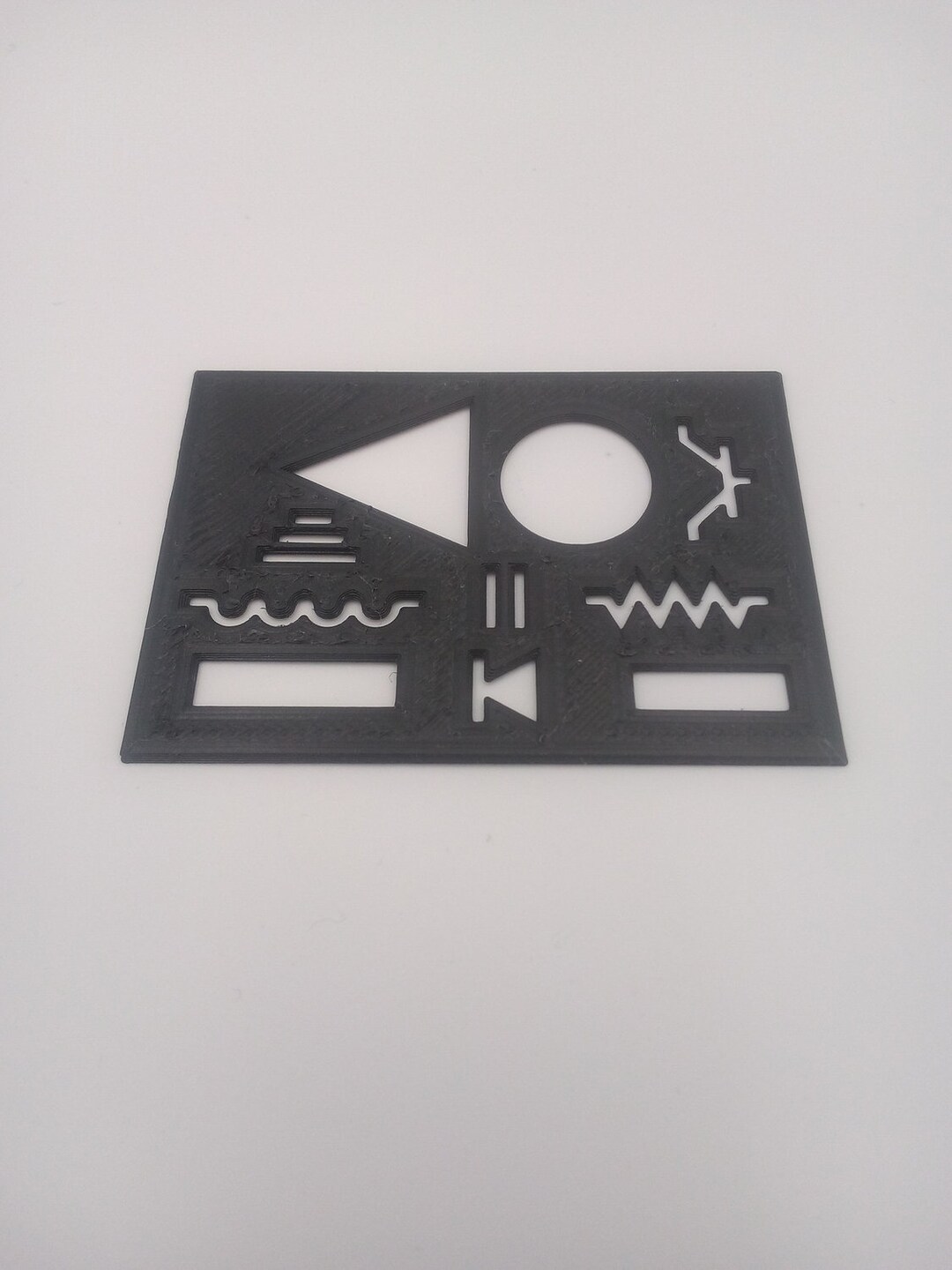 Circuit Schematic Diagram Stencil Guide Symbols Electronics 3D Printed ...