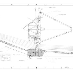 James Webb Telescope JWST Drawing Diagram Blueprint Poster Print - Etsy