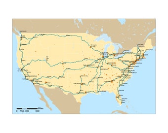 Rail Lines Map Of Us