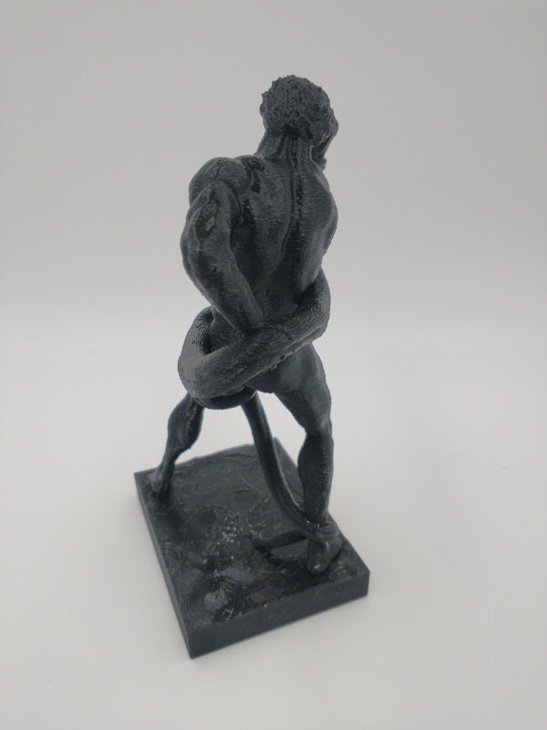 Athlete Wrestling a Python 3D Print Sculpture Statue Figure | Etsy UK