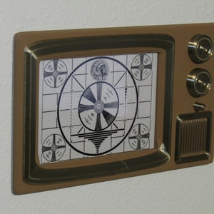 Vintage Retro Old Atompunk 1950s T.V. TV Television Set Screen Test ...