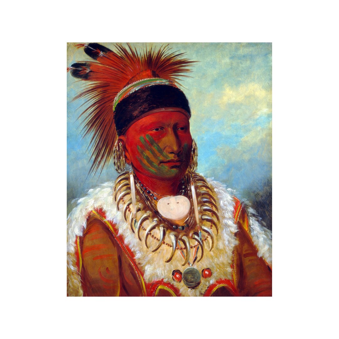 The White Cloud Head Chief of the Iowas Native American Indian Painting ...
