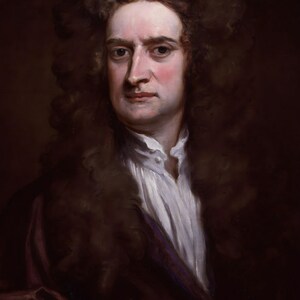 Portrait of Sir Isaac Newton by Godfrey Kneller 1702 Art Painting Print - Etsy