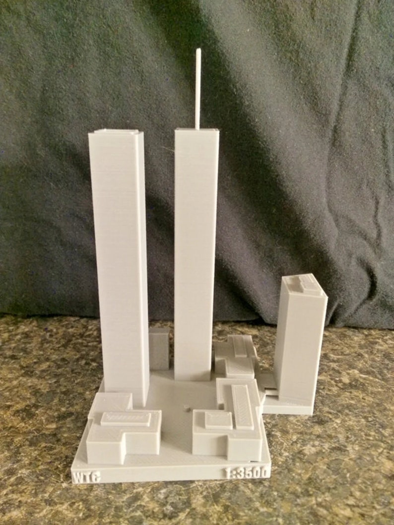 Original WTC World Trade Center Twin Towers New York City NY 6" 1:3500 ...