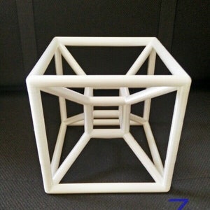 Tesseract Hypercube 3D Printed 4th Dimension Physics Geometry - Etsy