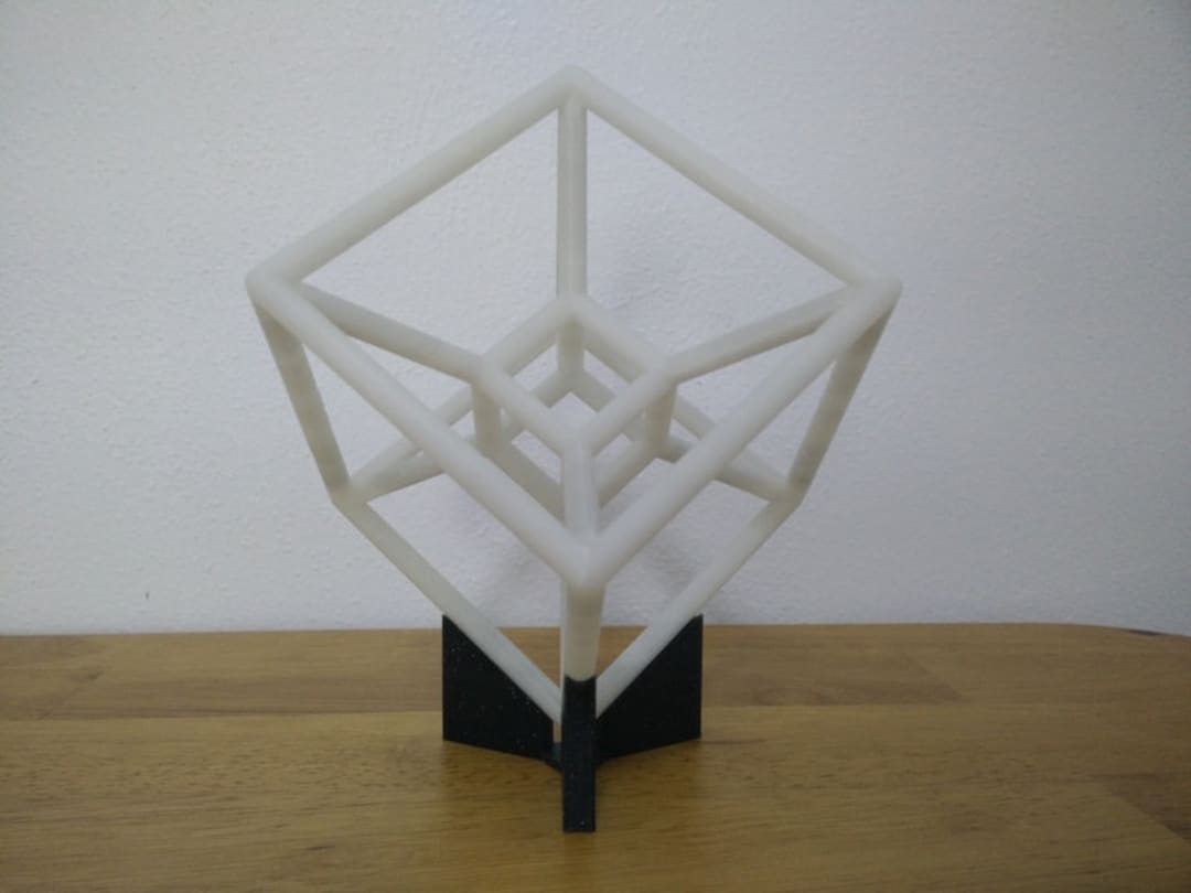 Tesseract Hypercube With Stand 3D Printed 4th Dimension Physics ...