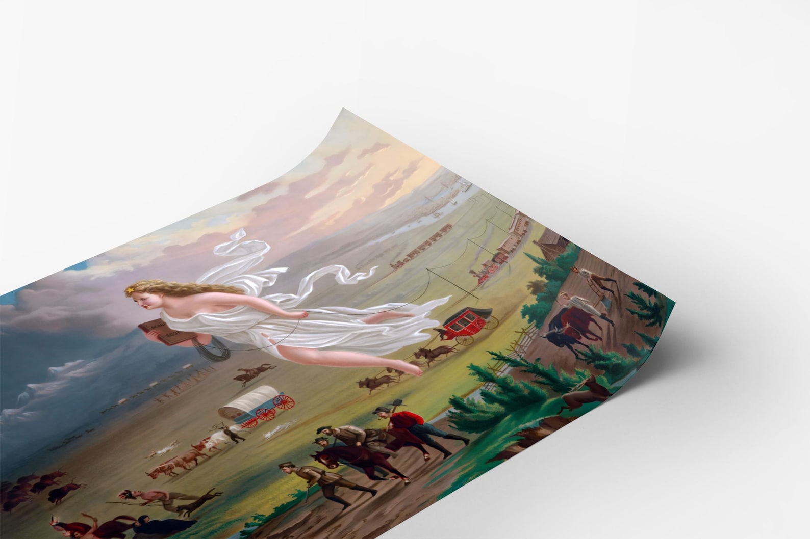 American Progress John Gast Manifest Destiny West Expansion Painting ...