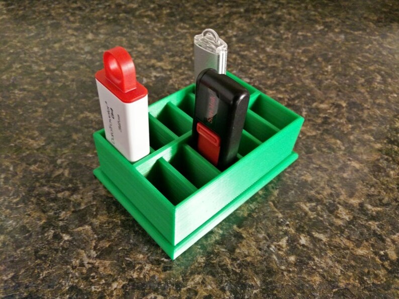 USB Thumb Flash Drive Microsd Card Holder Rack Organizer 3D Printed ...