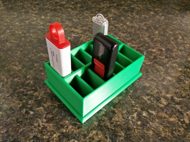 USB Thumb Flash Drive Microsd Card Holder Rack Organizer 3D Printed ...