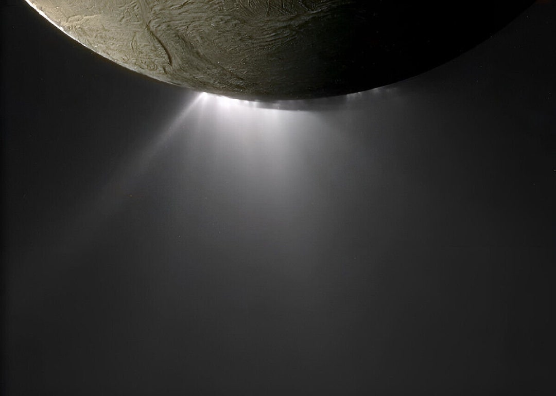 Enceladus Saturn Moon Jets Geyser Space Art Photo Poster Print 18 X 24 ...