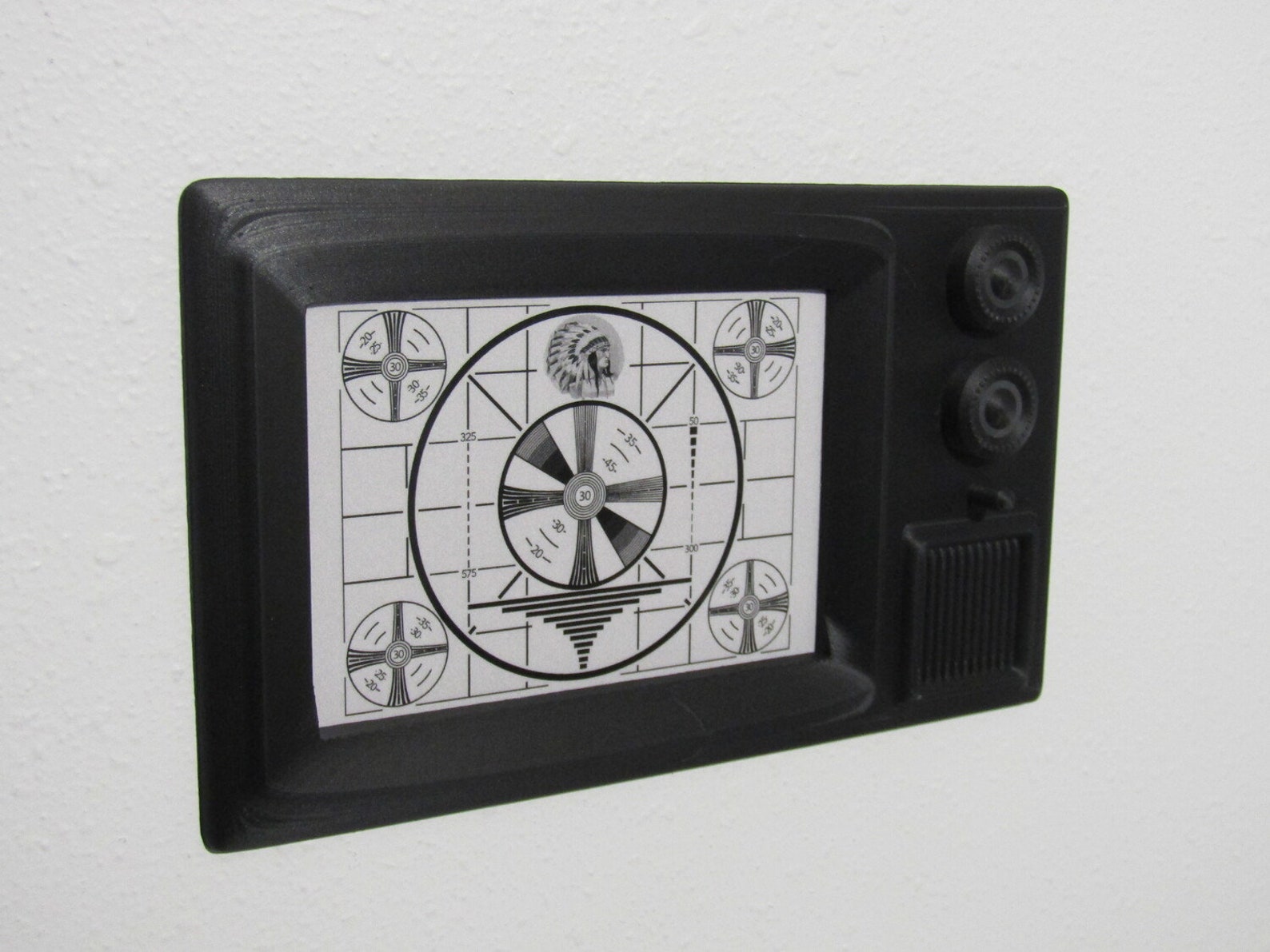 Vintage Retro Old Atompunk 1950s T.V. TV Television Set Screen Test ...