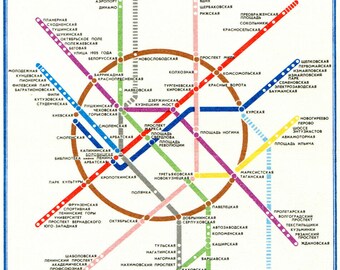 Soviet Railroad Map - Etsy