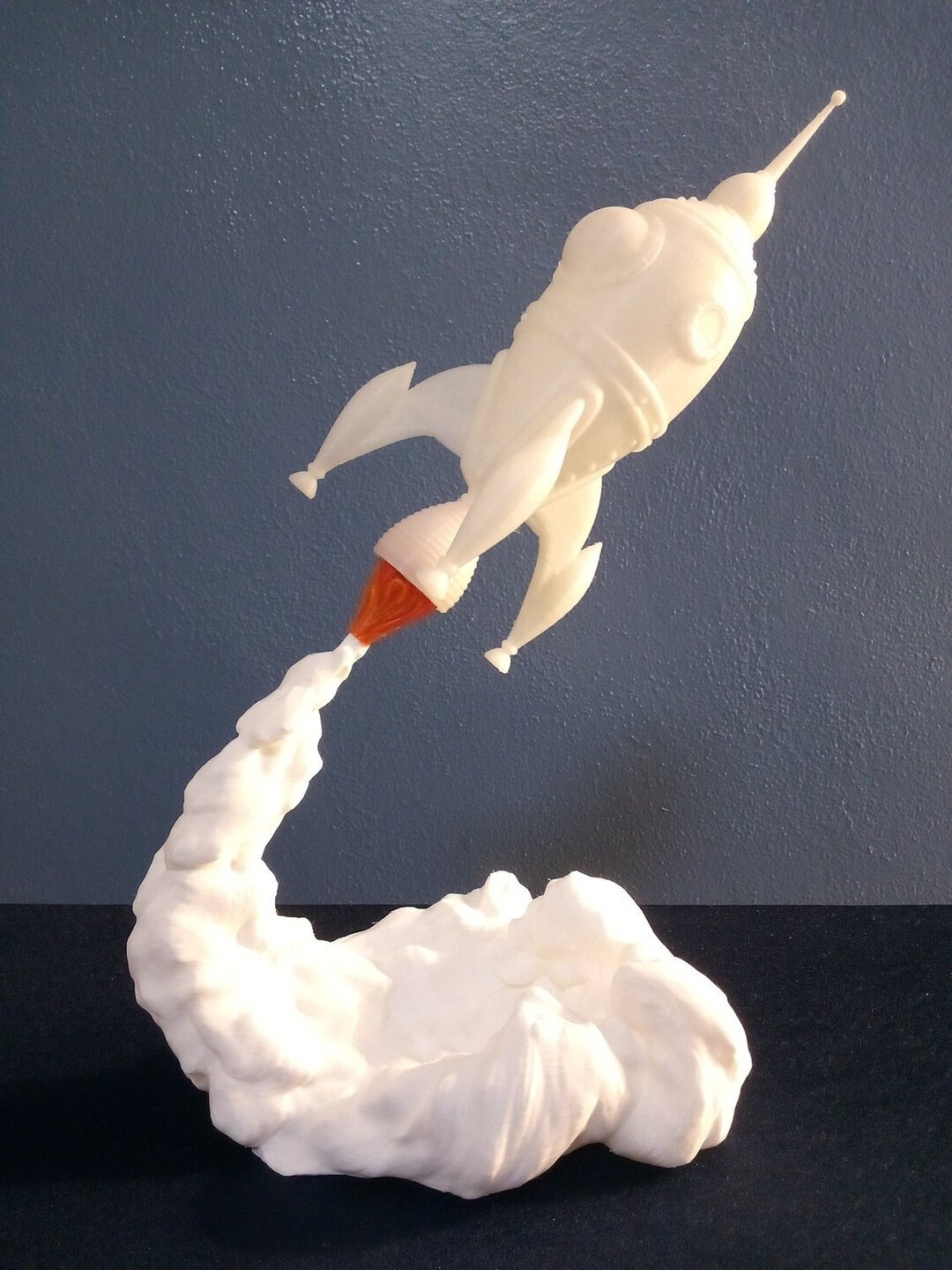 Retro Sci Fi Rocket Taking off Launch Blast off 3D Printed Sculpture - Etsy