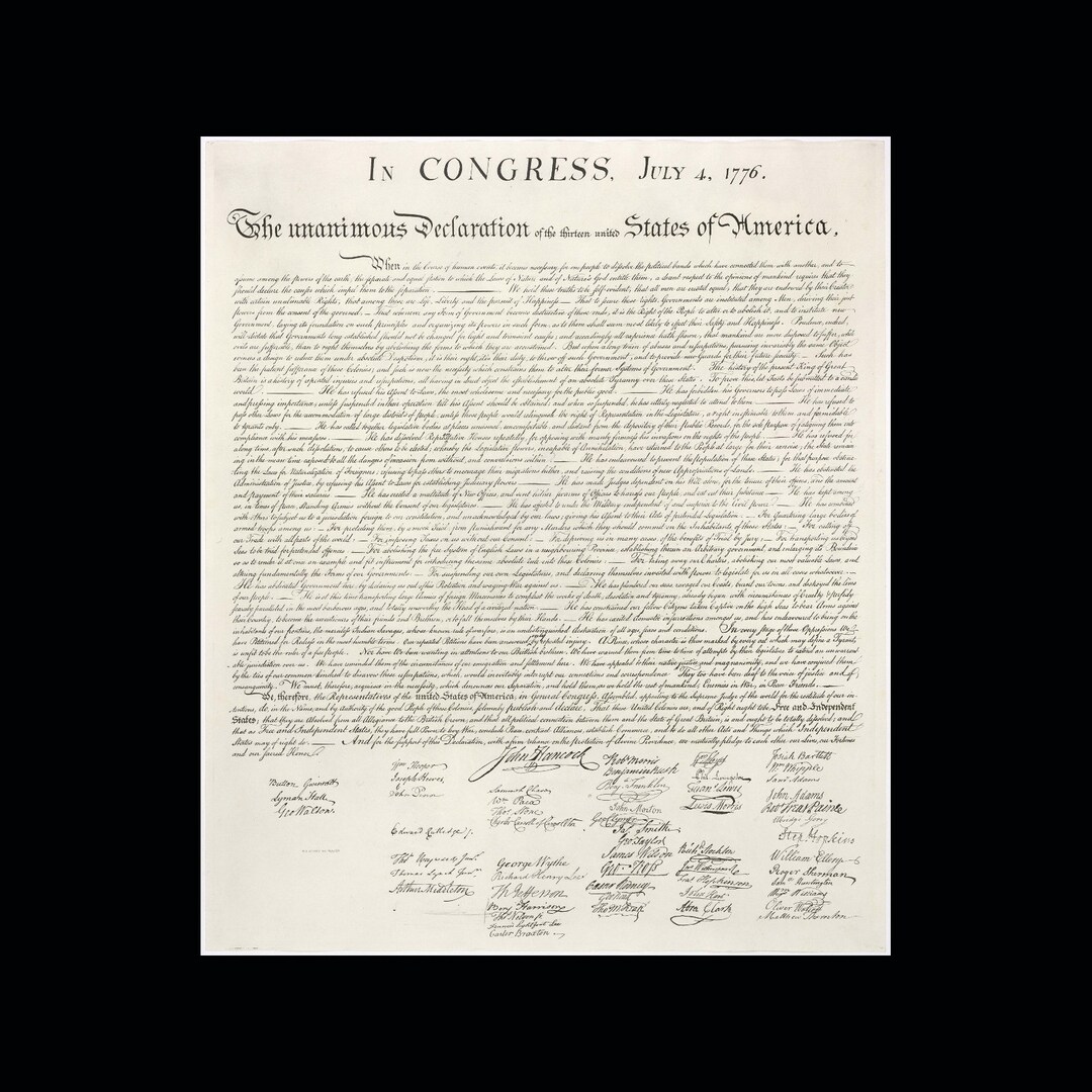 U.S. United States Declaration of Independence Photo Poster Print 24 X ...
