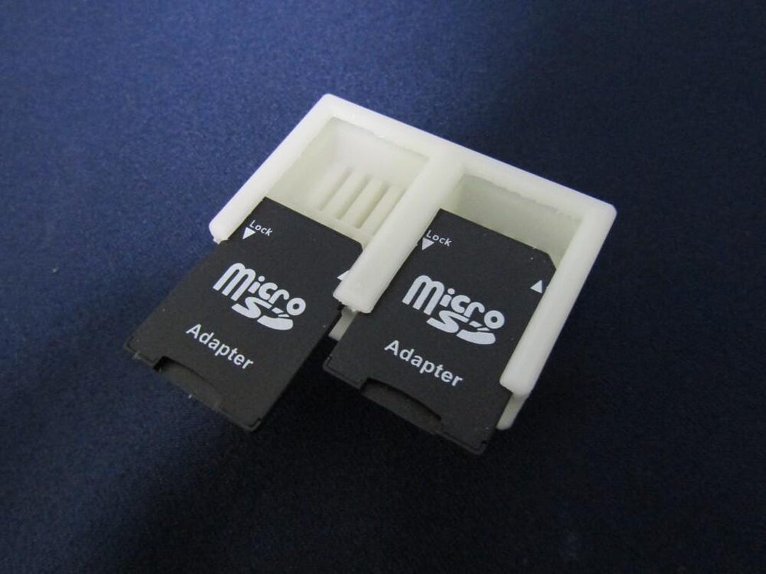 SD Card Box Storage Organizer With Microsd Adapter Lid 3D Printed - Etsy