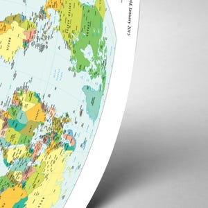 Earth Nations World Political Wall Map Robinson Projection - Pick Large ...