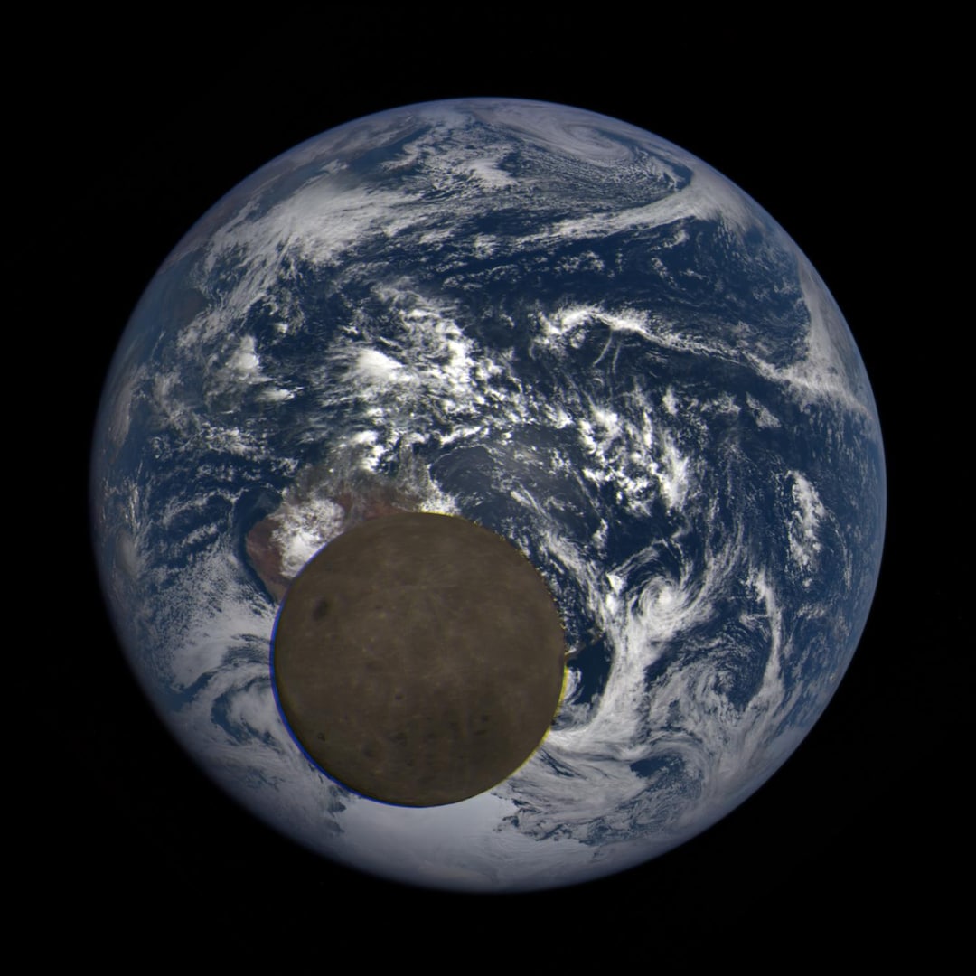 The Moon Transiting in Front of Earth Australia Asia Transit Photo ...