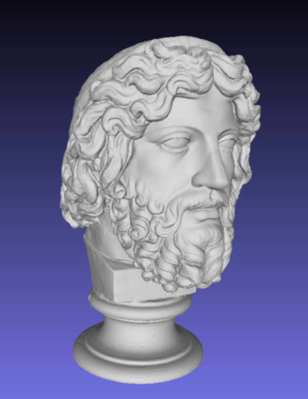 Bearded Diety Zeus Bust Greek 3D Printed Statue Figure - Etsy