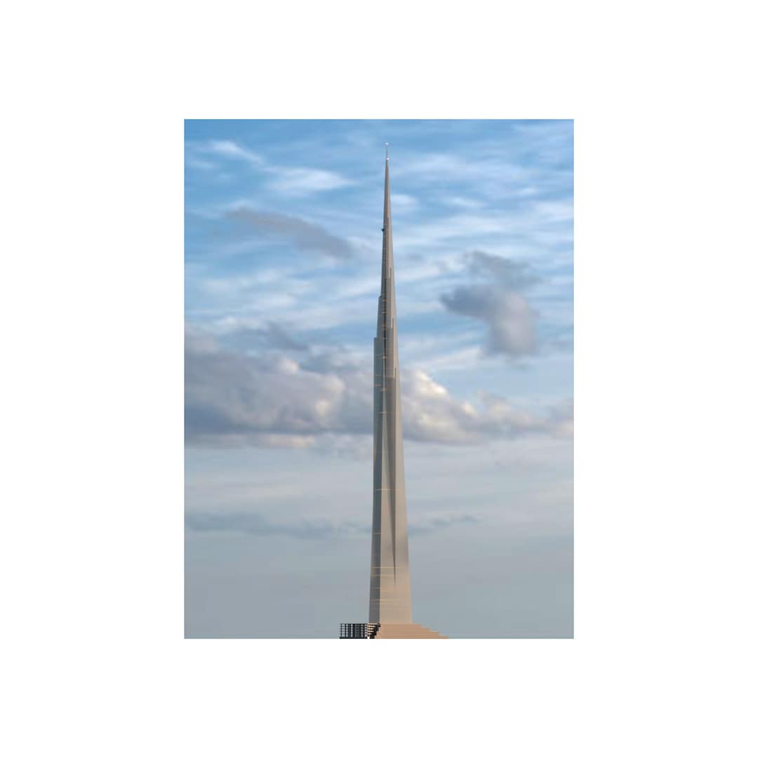 The Illinois Mile High Tower Frank Lloyd Wright Skyscraper Photo Poster ...