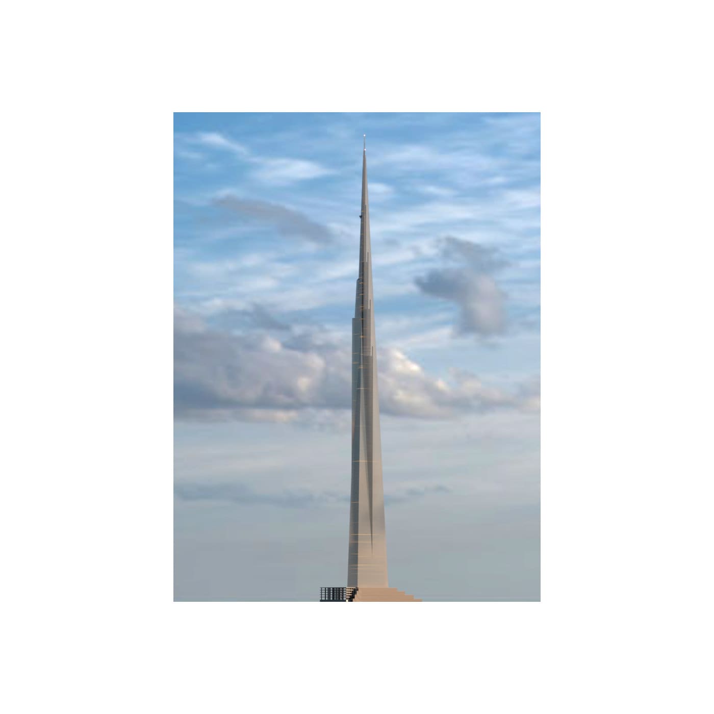 The Illinois Mile High Tower Frank Lloyd Wright Skyscraper Photo Poster ...