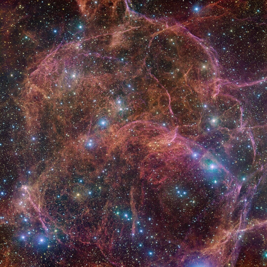 Vela Supernova Remnant Nebula Stars VLT Space Photo Poster Print 24 X ...